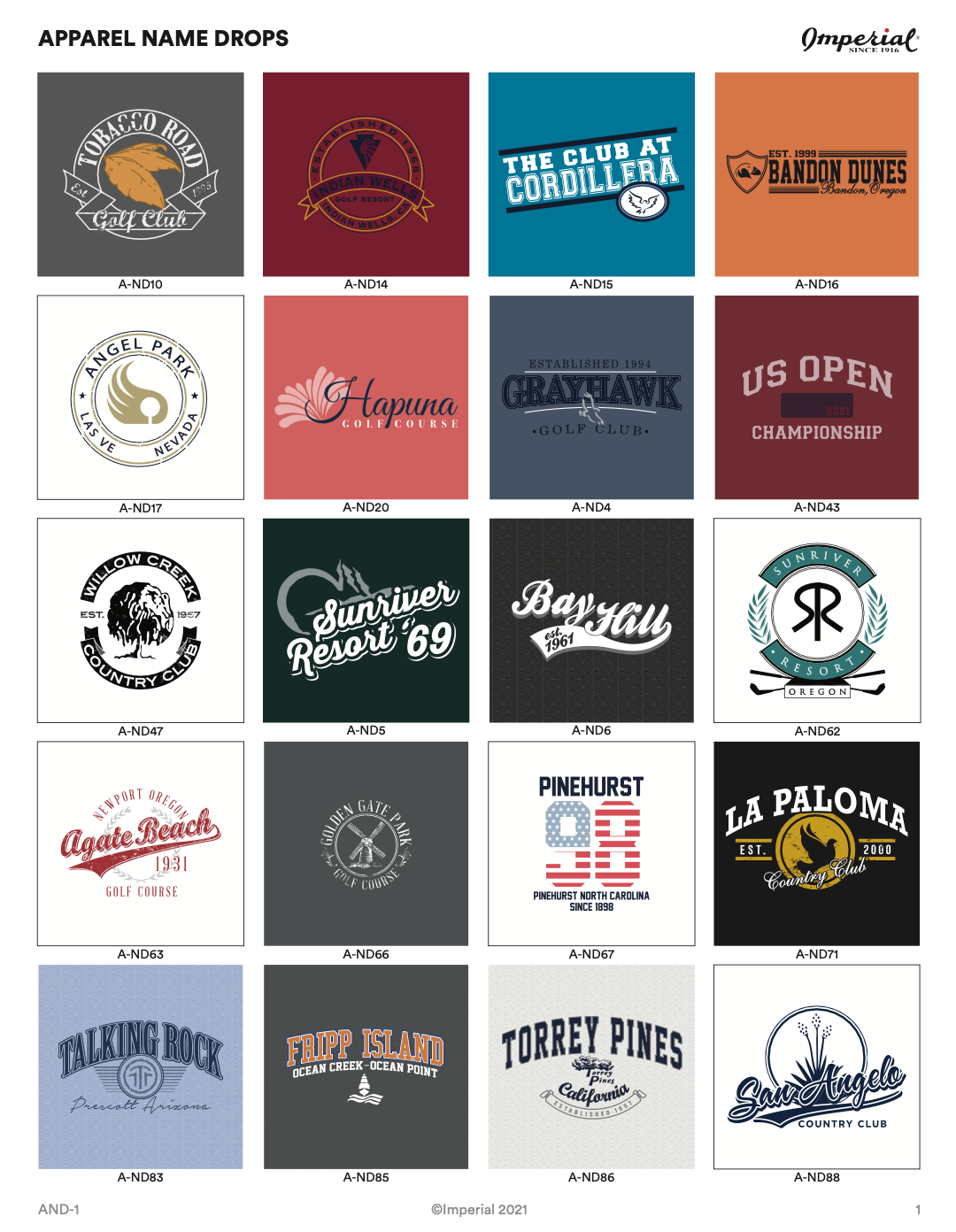 Imperial - Apparel Drops - Charley Kiel is a Golf Rep for several ...